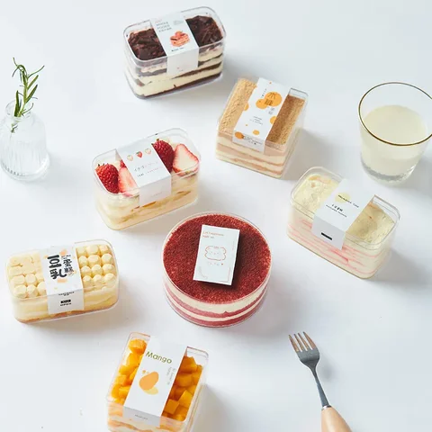 Buy Food Biscuit Loaf Cake Packing Dessert Box Rectangular Transparent ...