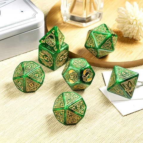 Buy Game Dice Set Dnd 25mm Constellation Resin Dice Set With Metal Case ...