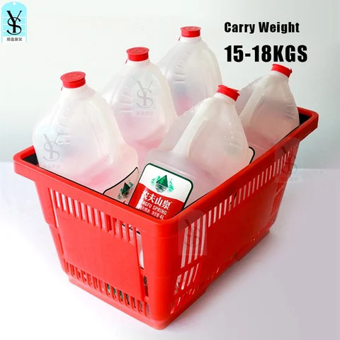 Buy Heavy Duty 25ltr Black Wide Plastic Handheld 7 Colors Shopping ...