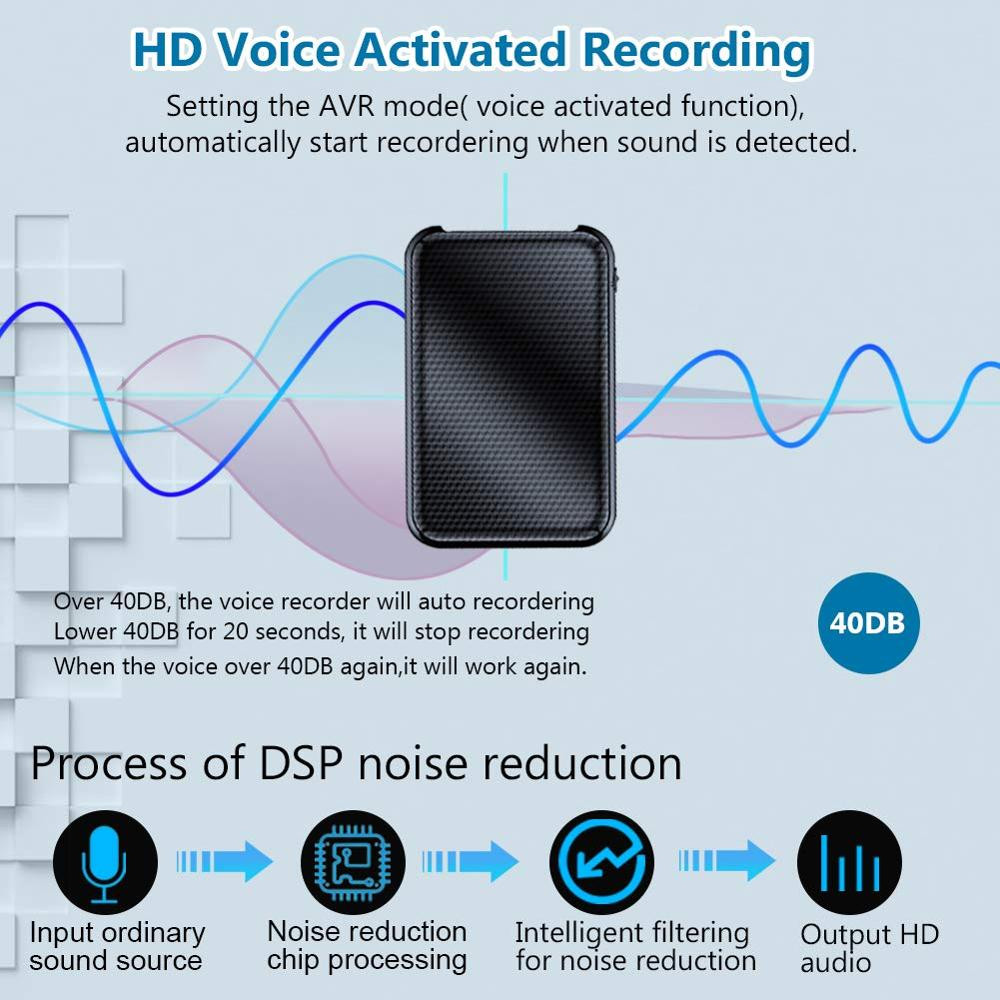 Buy Jnn Q75 Digital Voice Recorder, 8000mh Power Bank Up To 60 Days ...