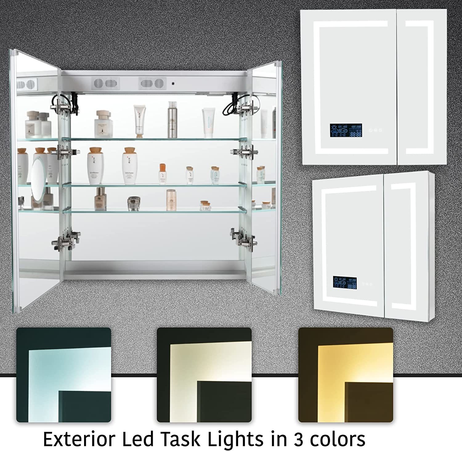 Buy Led Medicine Cabinet Organizer With Mirror, Touch-screen Sensor ...
