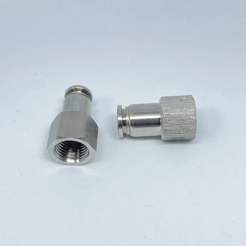 Buy New Stainless Steel Pneumatic Pipe Fitting Pcf Type Zkqg2f Series ...