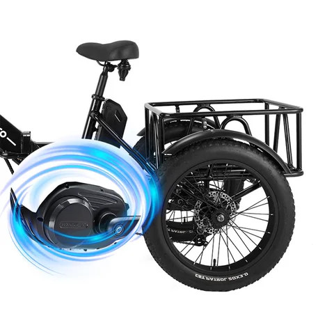 Buy New Style Fat Tire 20 Inch Electric Trike Tricycles 48v 500w Mid ...