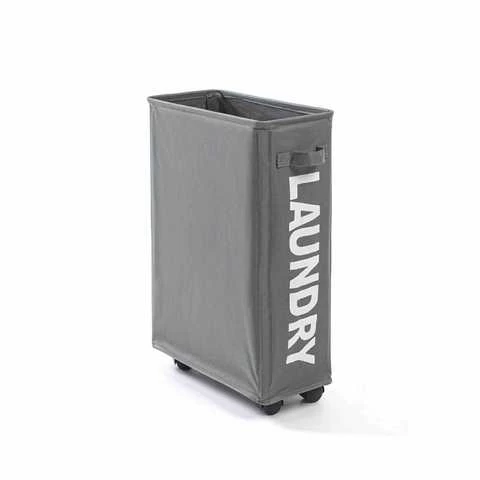 Buy Portable Rolling Foldable Waterproof Laundry Basket Hamper Cart ...