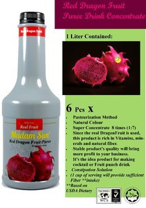 Buy Red Dragon Fruit Puree Drink Concentrate/dragon Fruit Concentrate ...