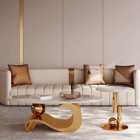 Buy Sofa Set Furniture Living Room Gold Good Looking Luxury Coffee ...