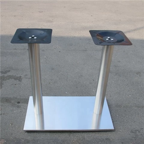 Buy Square Stainless Steel Table Base Double Table Leg Hardware Metal ...