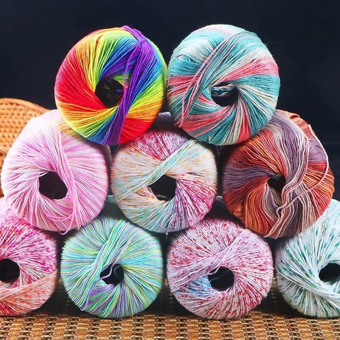 Buy Summer Fine Thread With Graded Fancy Yarn Fashion Hand Woven Thread ...