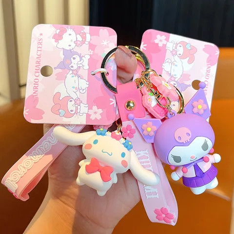 Buy Super Cute Bright Color Cartoon Cute Doll Keyring My Melody Kuromi ...