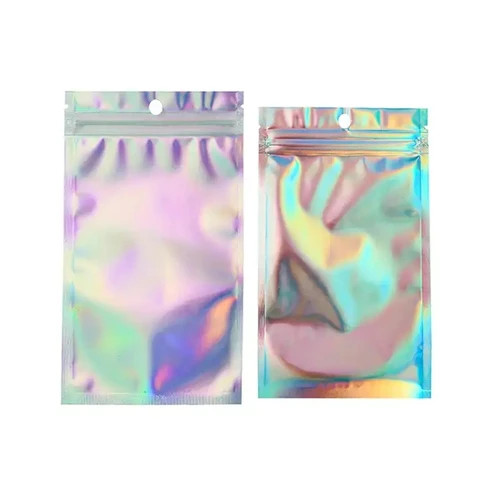 Buy Translucent Zip Lock Bags Holographic Storage Xmas Gift Packaging ...