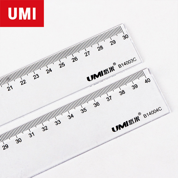 Buy Umi Stationery School And Office 40x 3cm Transparent Plastic Ruler ...