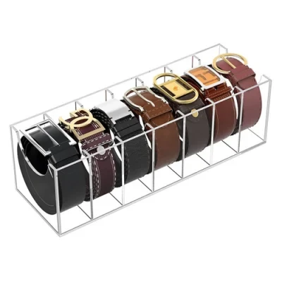 Buy Wholesale Custom Clear Acrylic Belt Storage & Display Box Acrylic ...