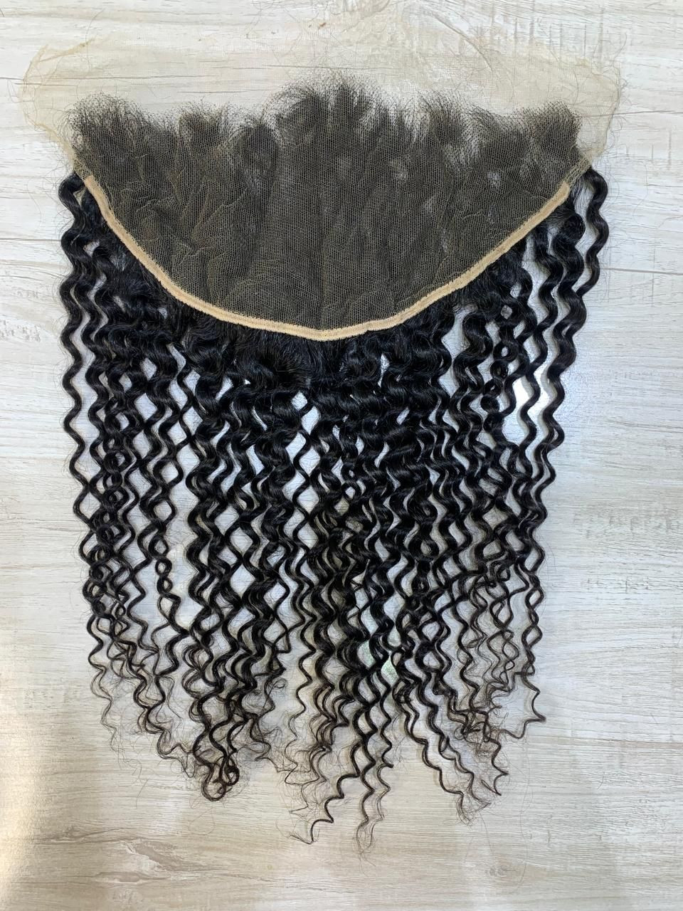 Buy Steam Curly Hd Lace Frontal from Indian Temple Hair Exports Private ...