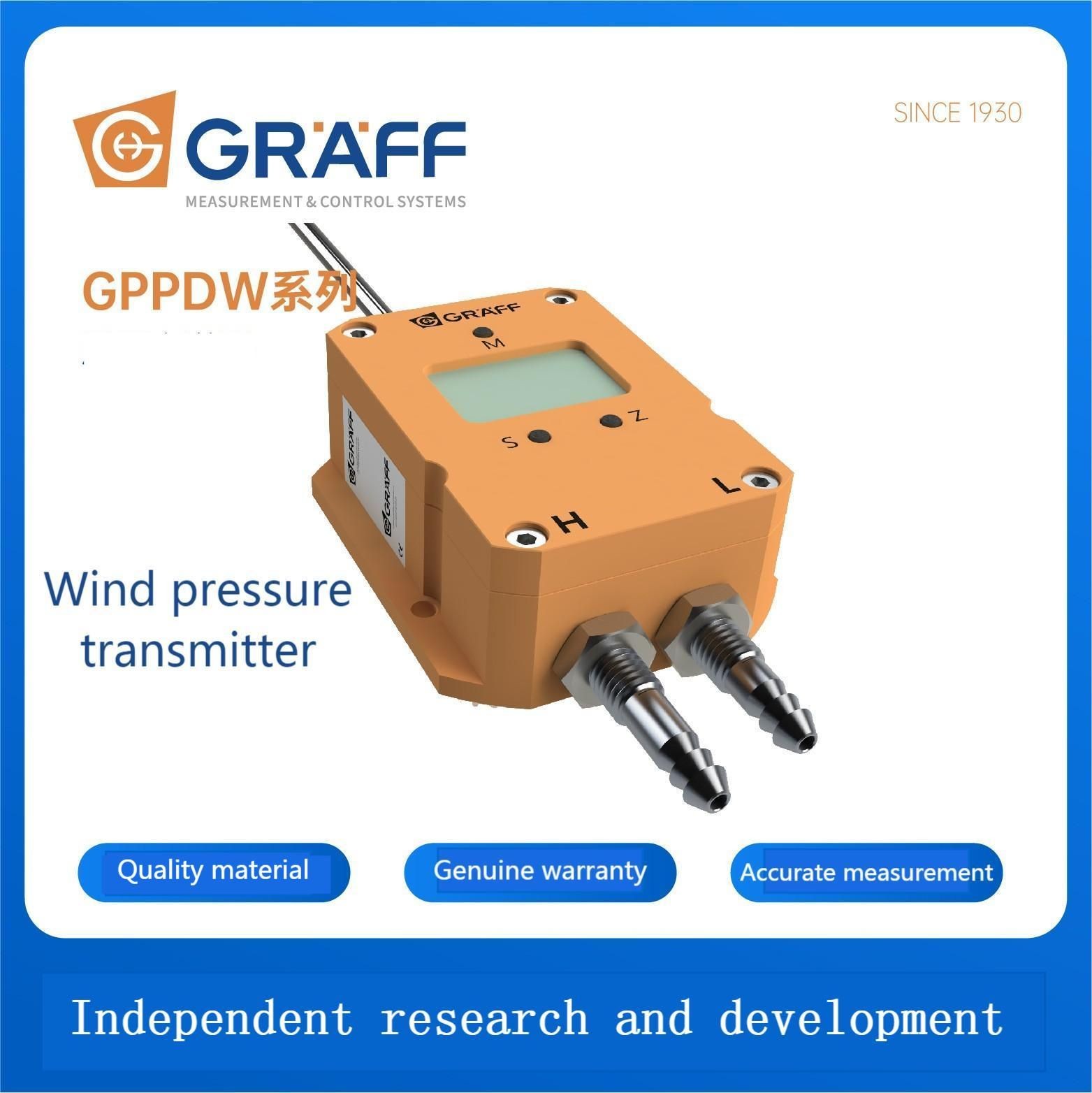 Buy Gppdw Series Wind Pressure Transmitter from Graff (Jiaxing ...