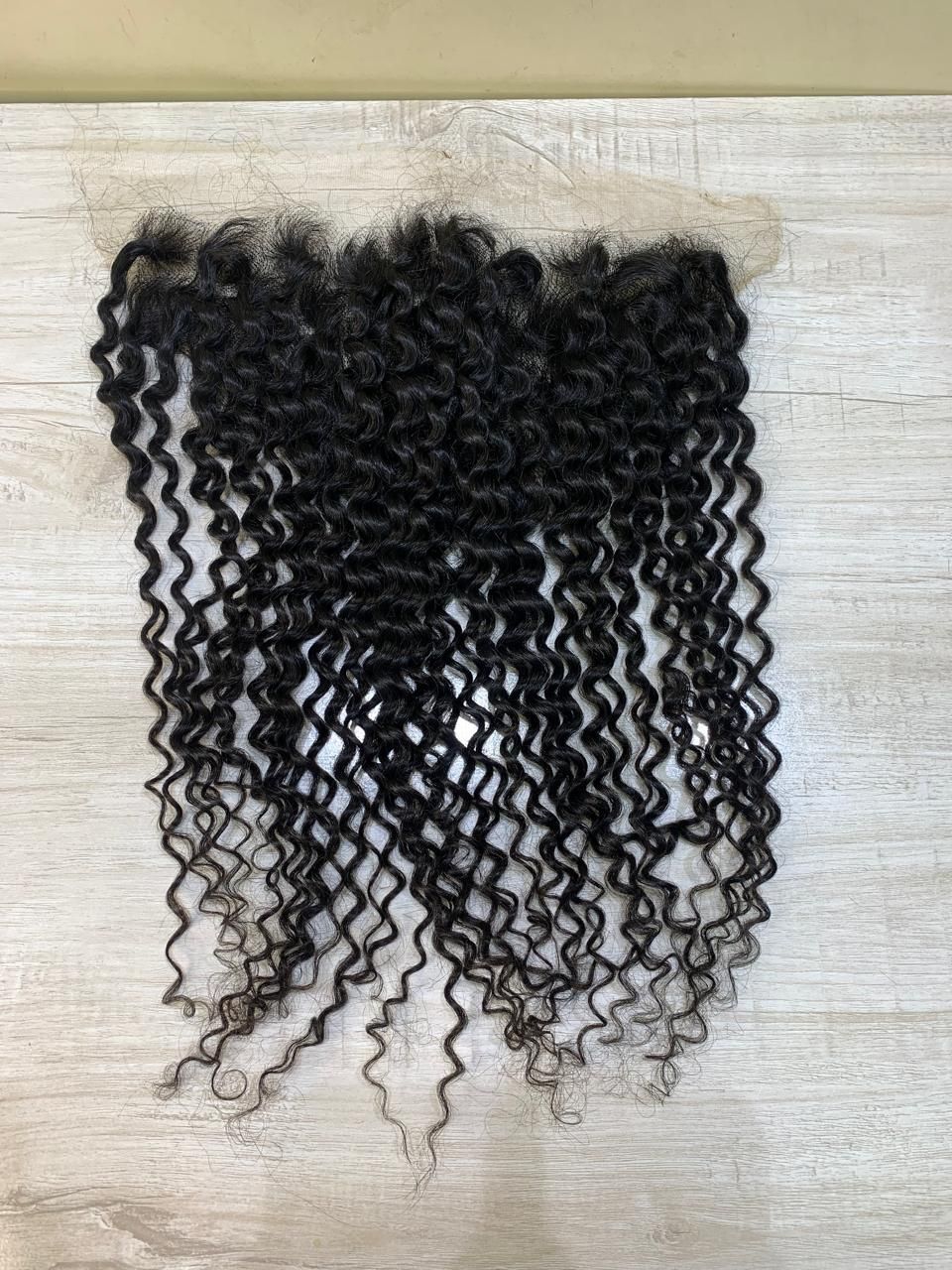 Buy Steam Curly Hd Lace Frontal from Indian Temple Hair Exports Private ...