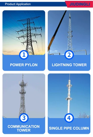 Buy 2024 Most Popular 9m Electric Power Line Pole Hot Dip Galvanized ...