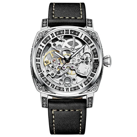 Buy 2024 New Trendy Luxury Automatic Skeleton Man Wrist Watch Luxury ...