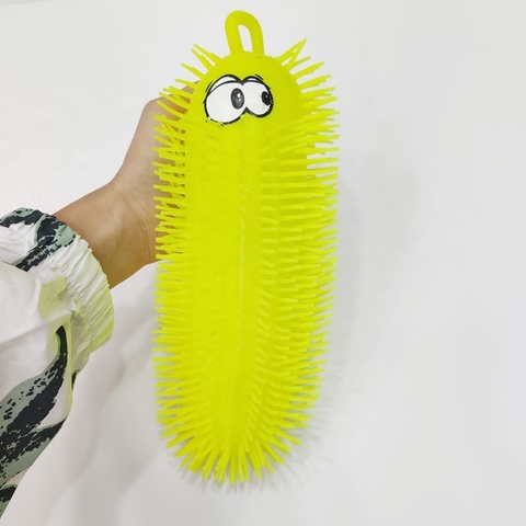 Buy 28cm Length New Soft Squishy Worm Animal Puffer Ball Led Flashing ...