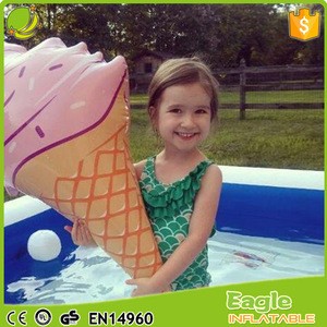 Buy 36 Inch Ice Cream Cones Float Swimming Ring Inflatable Pool Toys ...