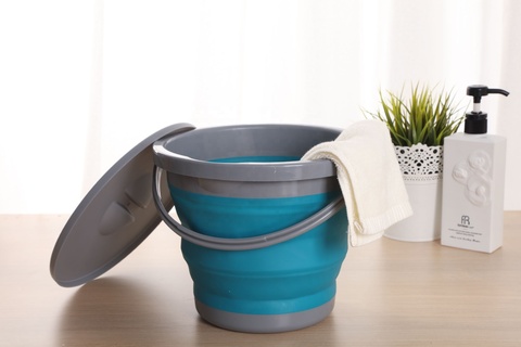 Buy 5l Portable Retractable Outdoor Water Storage Plastic Bucket ...