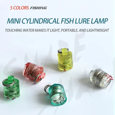 Buy 5pcs/box Led Lighted Bait Flasher Mini Cylindrical Deep Drop ...