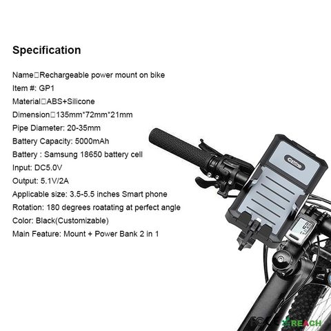 Buy Bicycle Motorcycle Rechargerable Power Bank 5200mah Charger Cell ...