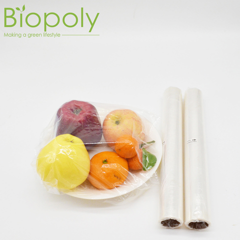 Buy 100% Biodegradable And Compostable Food Packaging Pla Wrap Food Grade Fresh Cling Film from ...
