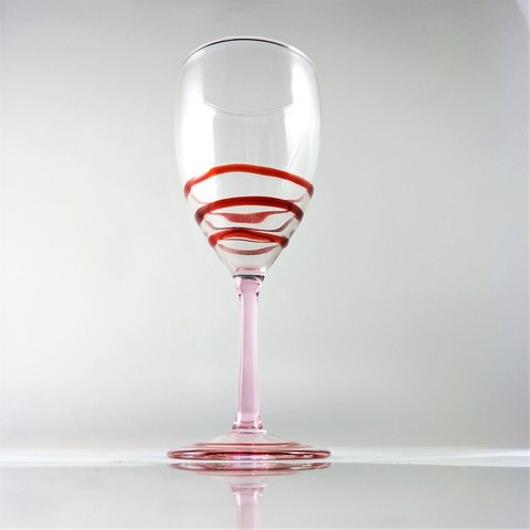 Buy Borosilicate Glass Red Stripe Goblet from CHIEN KENG ENTERPRISE CO ...