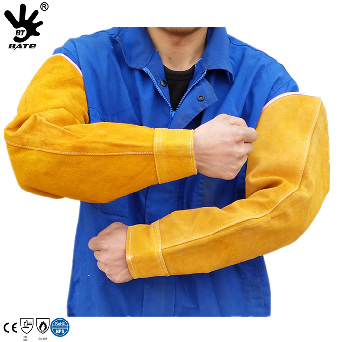 Buy Cowhide Split Leather Tig Welding Arm Sleeves from Gaomi Bate ...