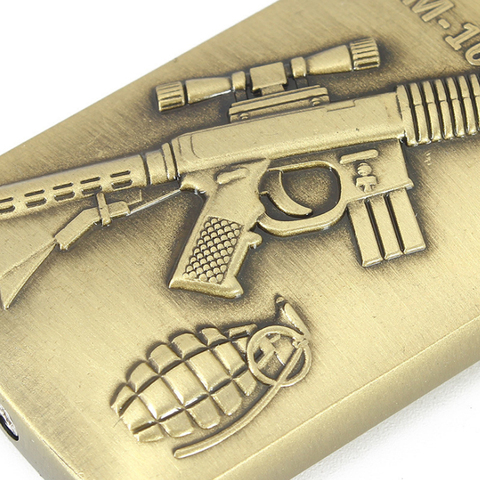 Buy Creative Relie Gun Bullet Straight Flame Compact Jet Metal Lighters ...