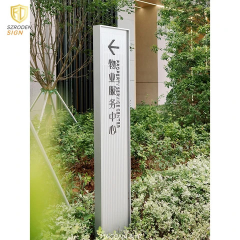 Buy Custom Outdoor Illuminated Pylon Sign Totem Signage Shopping Mall ...