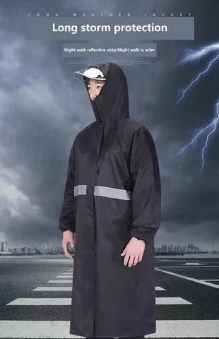 Buy Customized Adult Long Reflective Raincoat Breathable Waterproof ...
