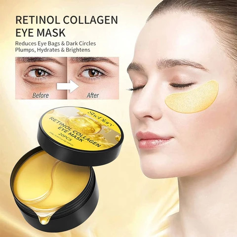 Buy Eye Patches Retinol Collagen Golden Moisturizing Anti-aging Dark ...