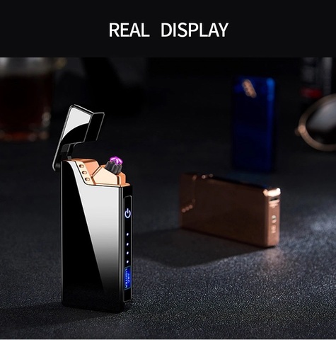 Buy Finger Touch Switch Electronic Lighter Led Windproof Rechargeable ...