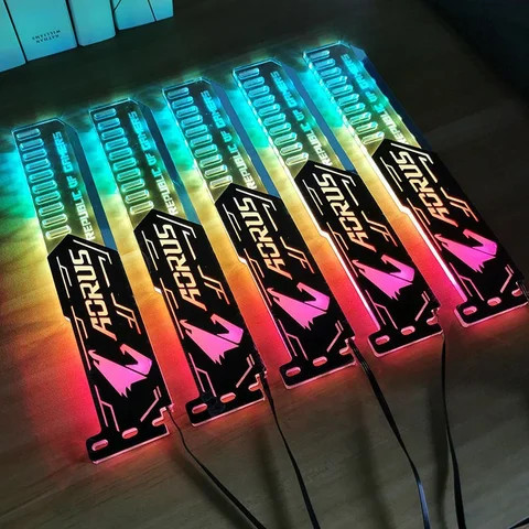 Buy Gaming Gamer Computer Accessories 25cm Gpu Holder Gpu Stand Rgb ...