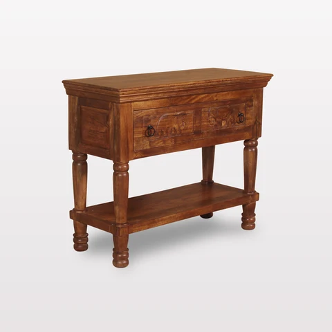 Buy Hand-carved Elephant Wooden Console Table Sheesham Wood Console ...
