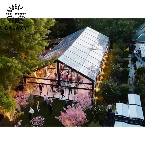 Buy Heavy Duty Event Tent Wedding Tent Glass Wall Atrium Clear Tent For ...