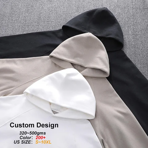 Buy High Quality 500gsm Heavyweight Pullover Hoodie French Terry ...