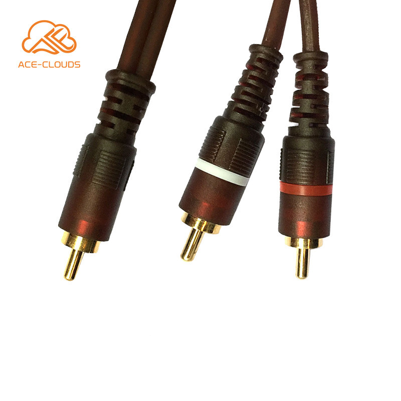 Buy High-quality 1 Rca Male To 2 Rca Male Short Y Splitter Digital ...
