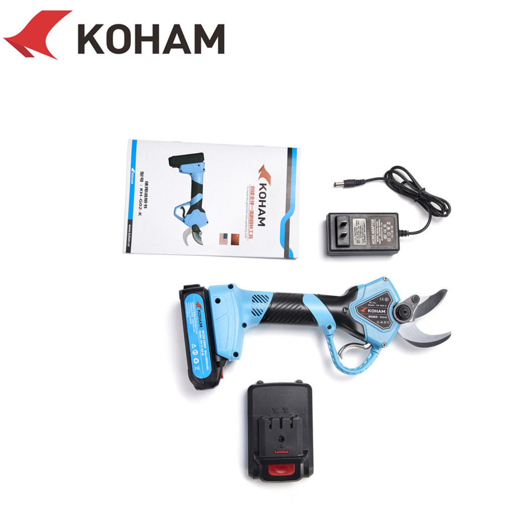 Buy Koham 21v 30mm Powerful Electric Fruit Curved Telescopic Pruner ...