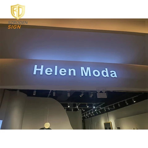 Buy Outdoor Stainless Steel Store Name Sign Board 3d Lighted Logo ...