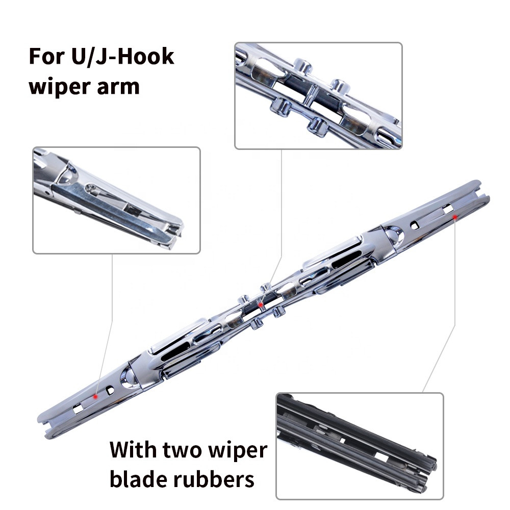 Buy Qeepei P03 Oem Universal Frame Metal Wiper Blade Double Colored ...
