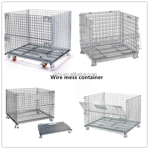Buy Stackable Storage Cages Heavy-duty Electric Galvanized Metal Wire ...