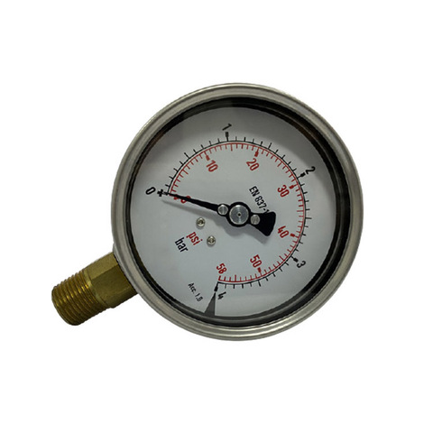 Buy Stainless Steel Bourdon Tube Spring Filled Pressure Gauge Dial Tyre ...