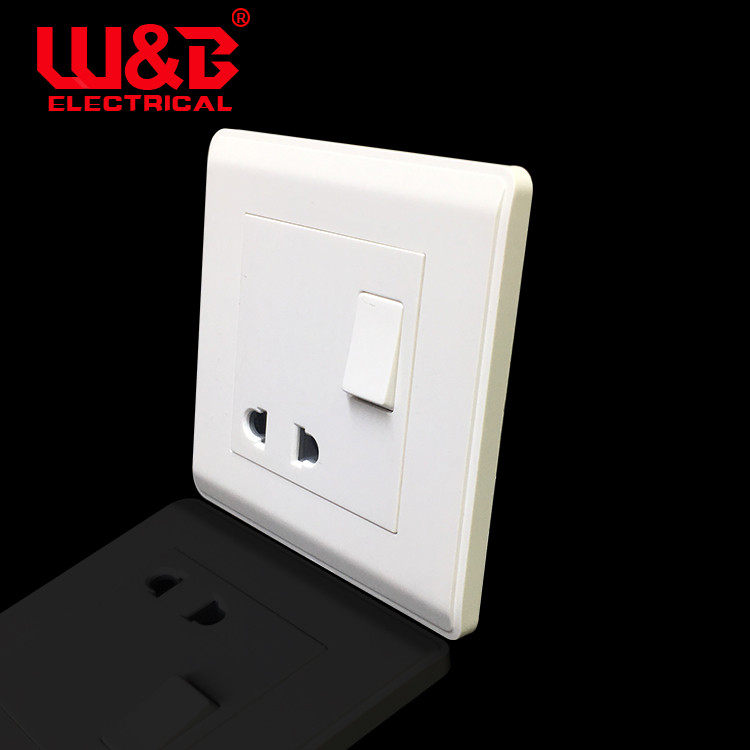 Buy Uk Power Wall Flat Plug Sockets Face Plate British 10a 1 Gang 2 Pin ...