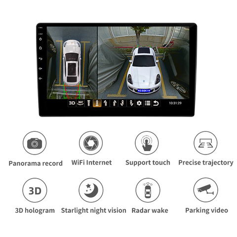 Buy Universal 360 Panoramic Android Stereo Fm Radio Hifi Dsp Car Video ...