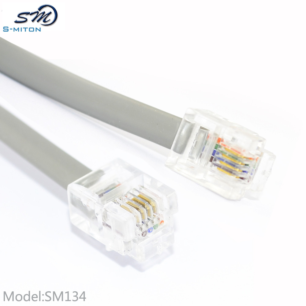 Buy White/black/gray Copper 4 Core Telephone Cable Rj11 Telephone Cords ...