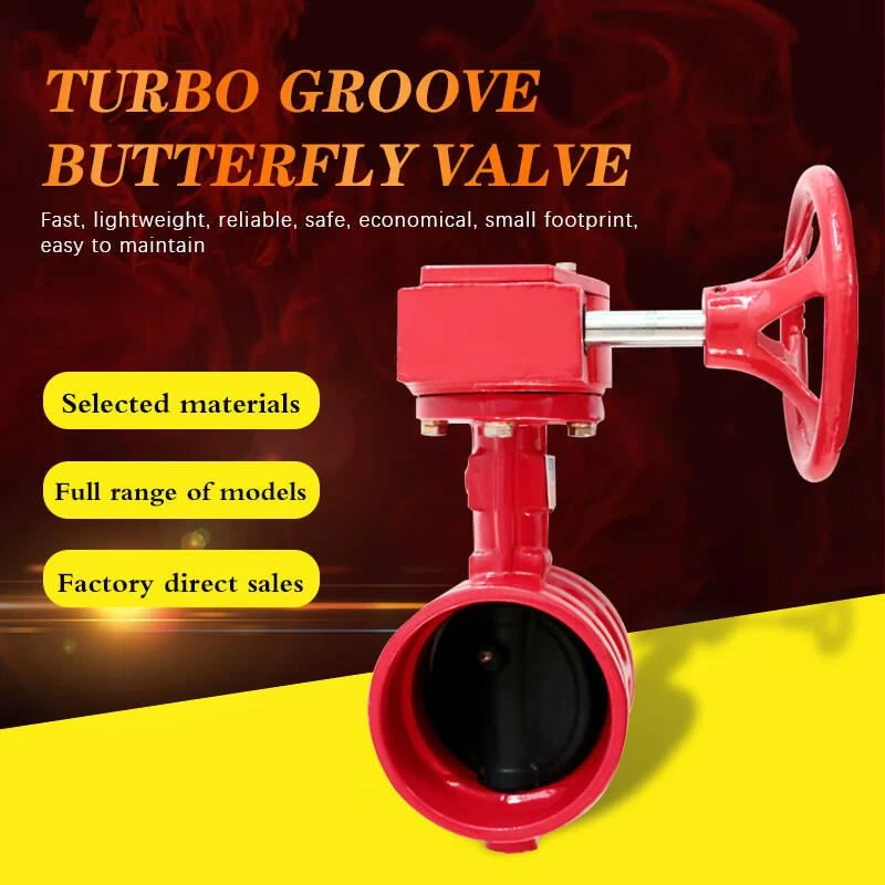 Buy Turbo Groove Butterfly Valve Turbo Groove Signal Butterfly Valve D381x Dn100 from Shandong ...
