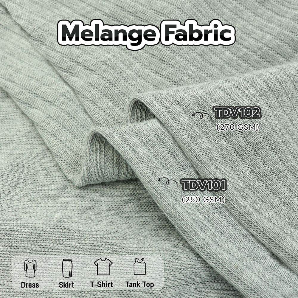 Buy Tdv101 - Rib Melange Knitted Fabric from Jong Stit Co, Ltd ...