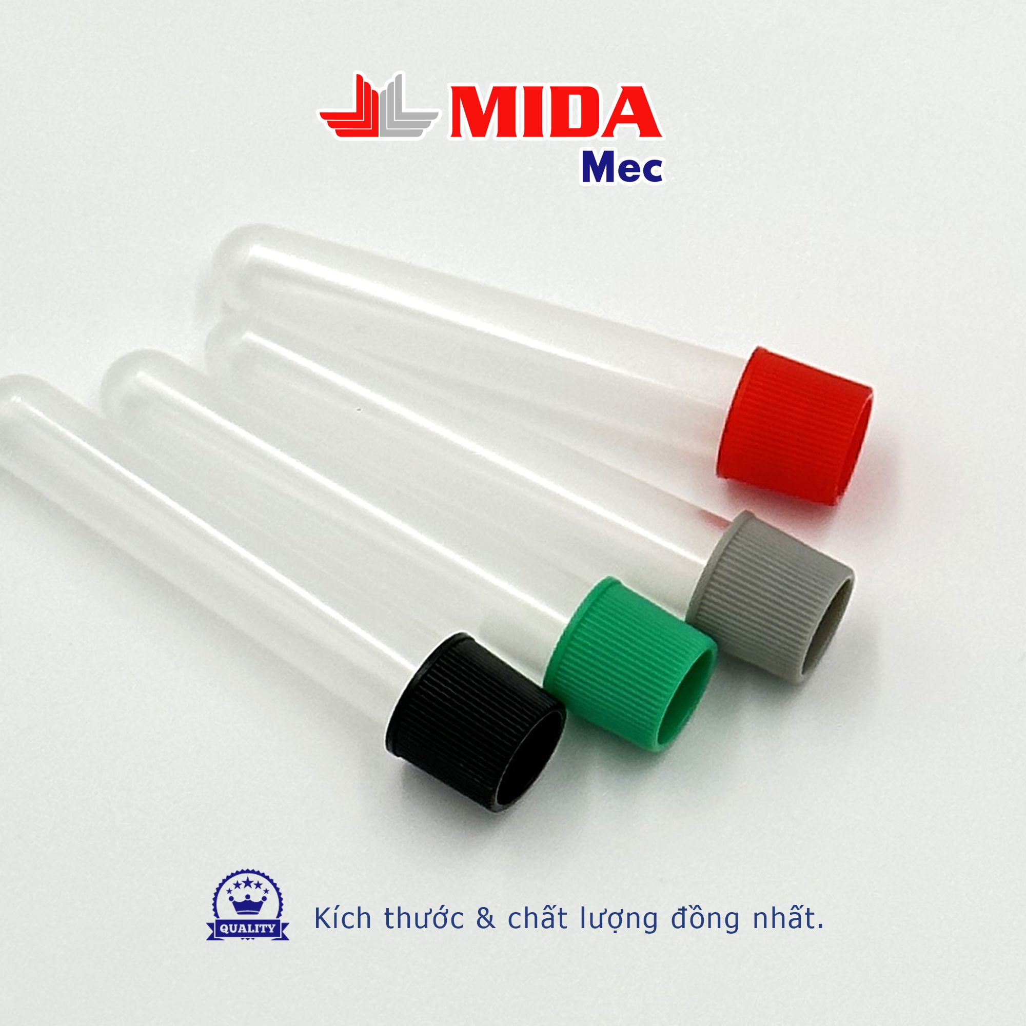 Buy Plastic Test Tubes With Plug Caps 12x75mm Pp from MINH DAT ...